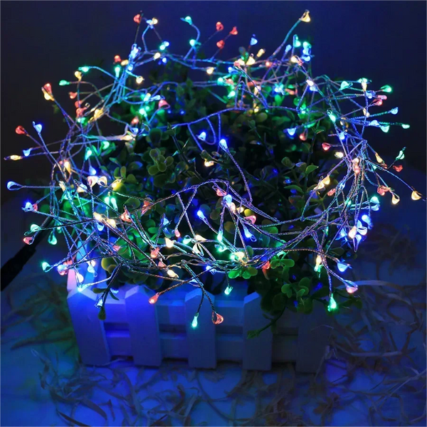 Cluster LED-Lichterkette Lumistra | Warmweiß & Kaltweiß | 36 m Silberd ...